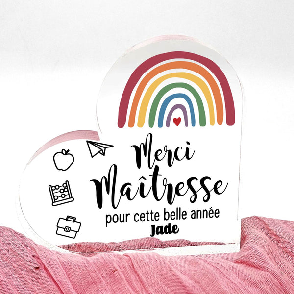 Merci maîtresse - Cœur En Plexiglas - Bella Mia FR